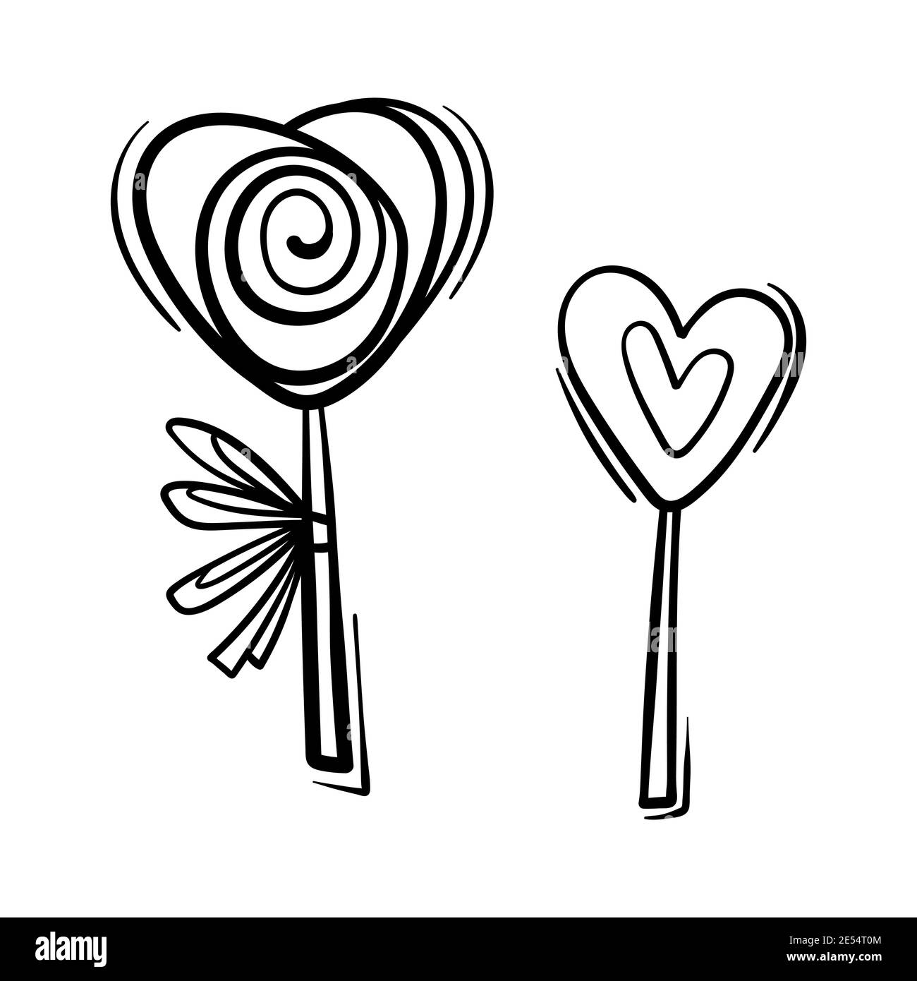 Valentine Candy Clipart Black And White