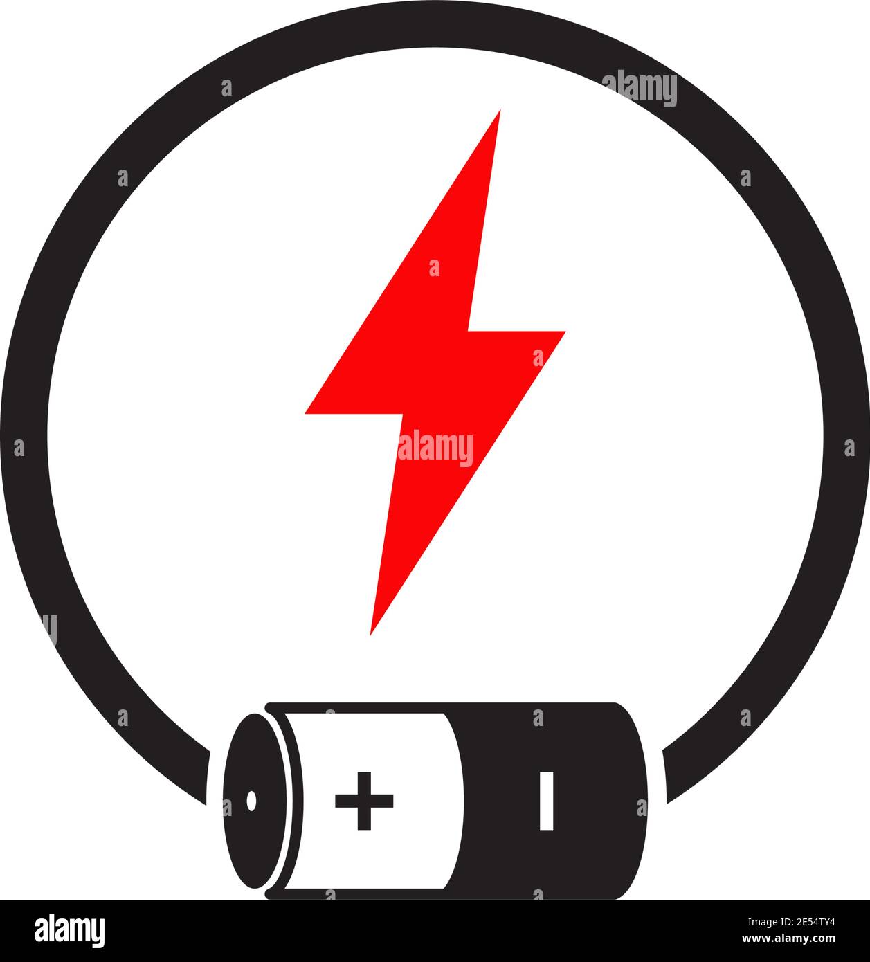 Battery icon logo design vector template Stock Vector Image & Art - Alamy