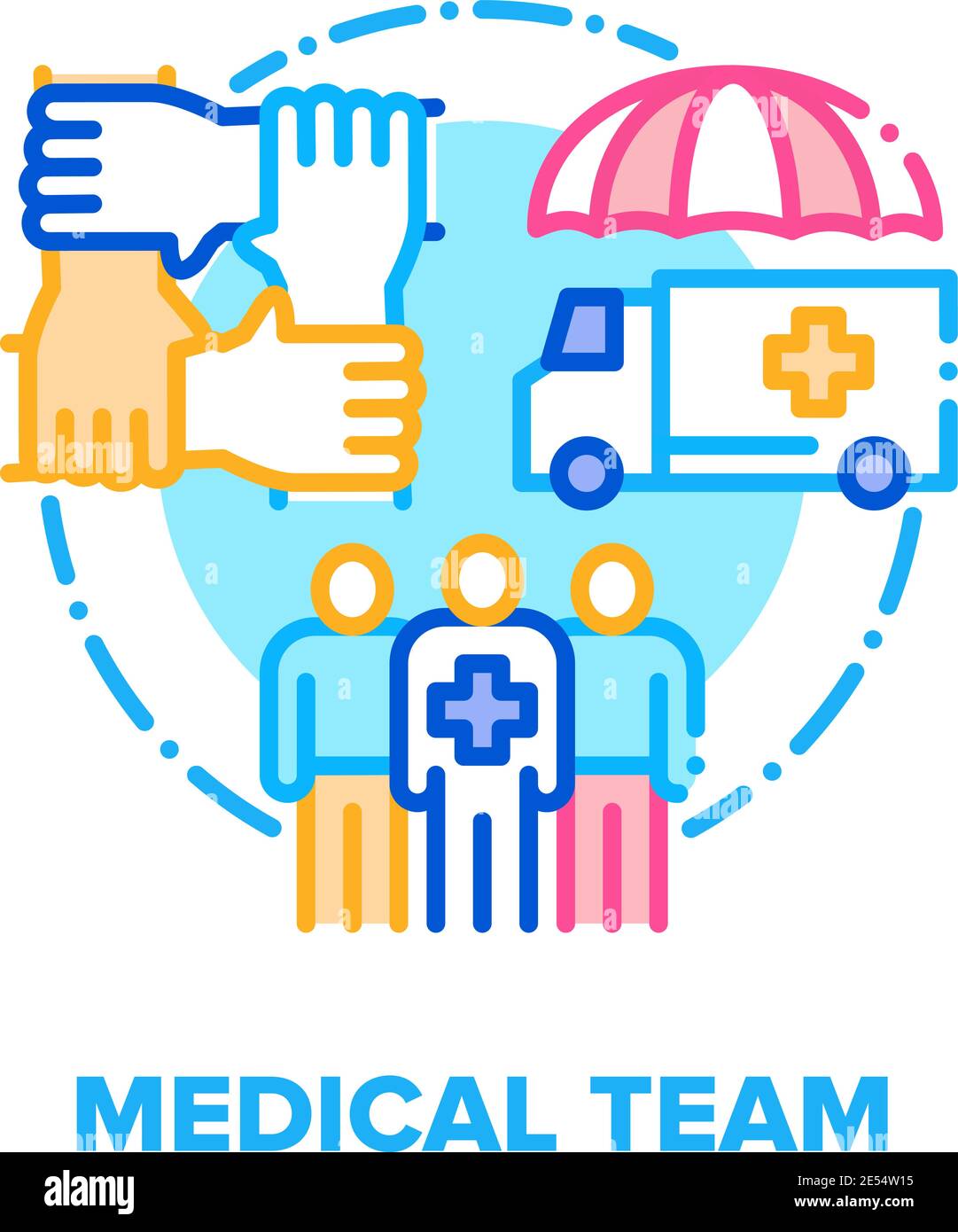 Medical Team Vector Concept Color Illustration flat Stock Vector Image ...