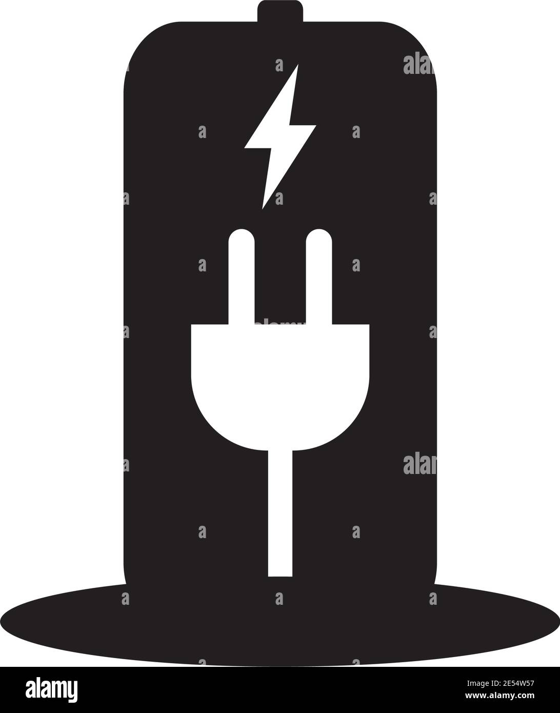 Battery icon logo design vector template Stock Vector Image & Art - Alamy