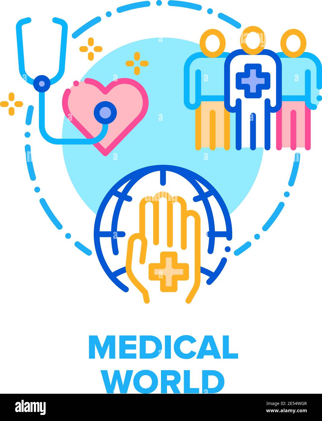 Medical World Vector Concept Color Illustration flat Stock Vector Image ...