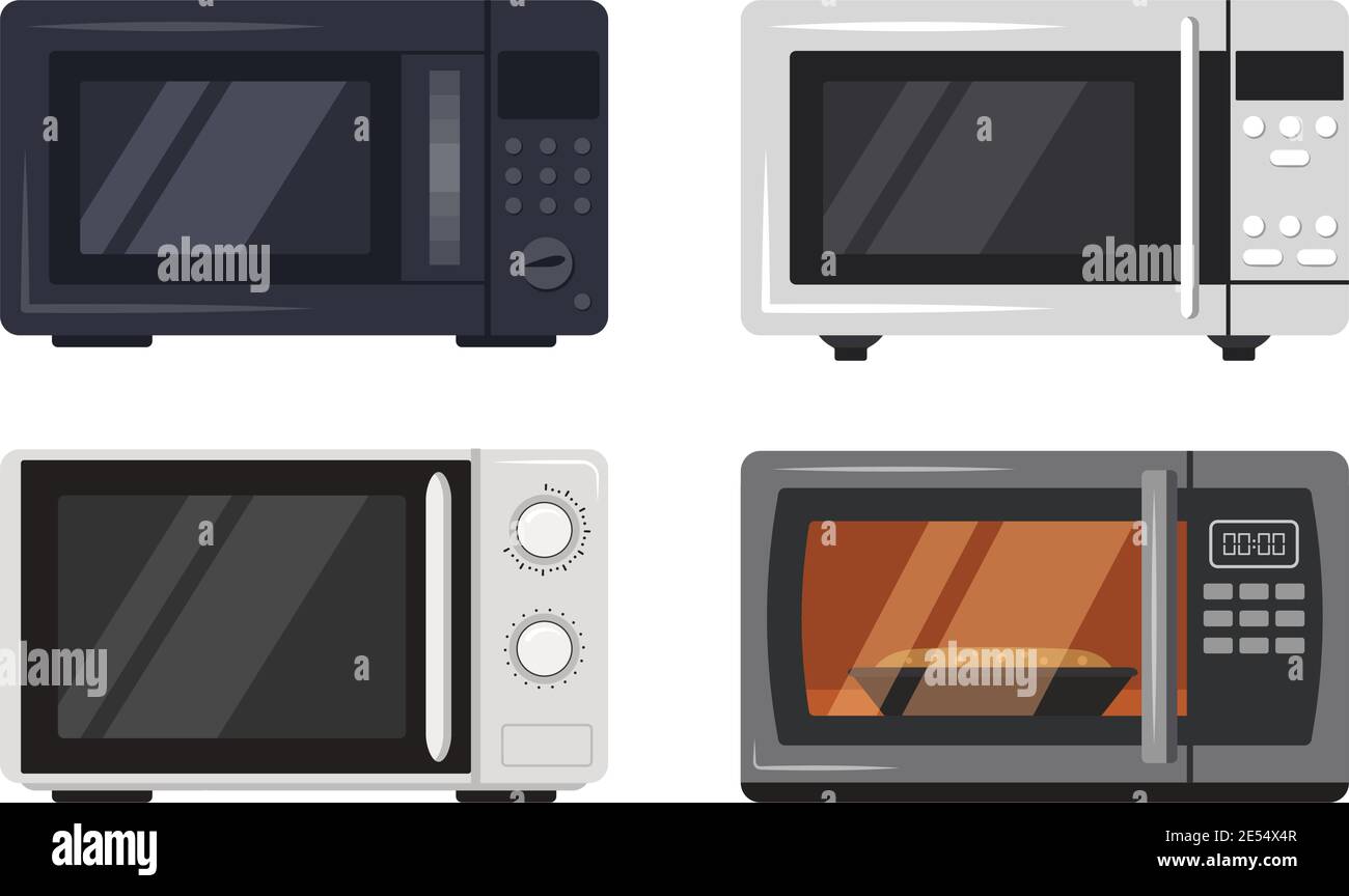 Microwave oven icons set Stock Vector Image & Art - Alamy