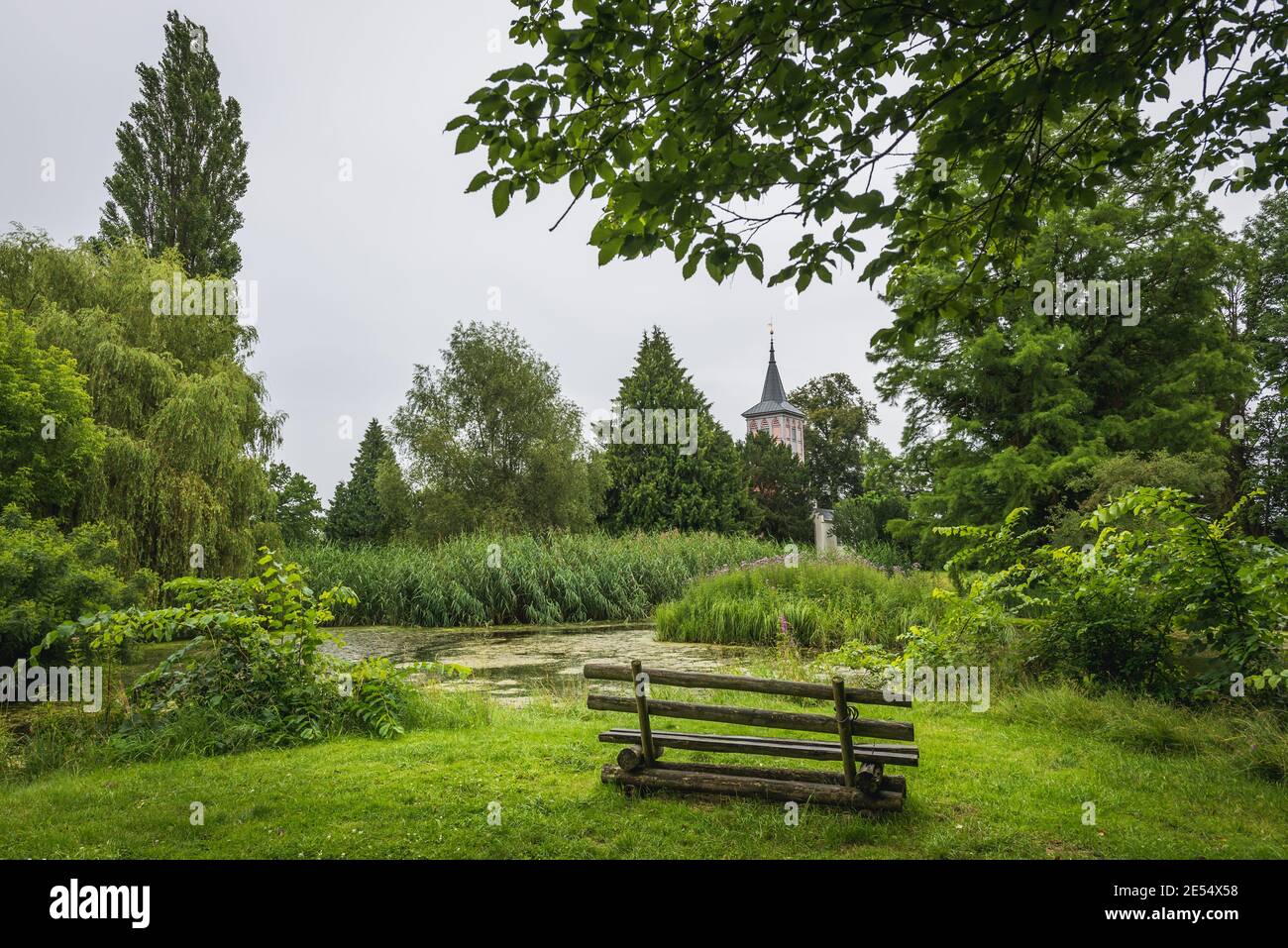 Lenne Park in Criewen, part of Schwedt Oder city in Brandenburg federal ...