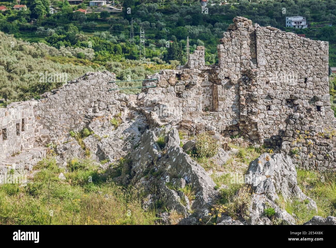 Ruins of fortress in Stari Bar (Old Bar) - small town near Bar city ...