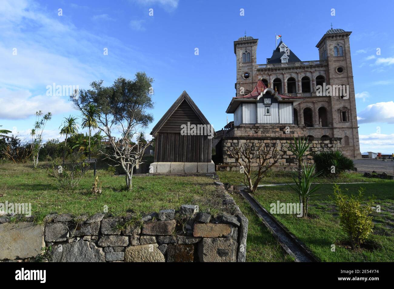 The Rova or the Royal Palace in Antananarivo Madagascar was destroyed ...