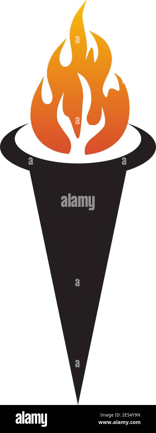 Torch icon logo design inspiration vector illustration template Stock ...