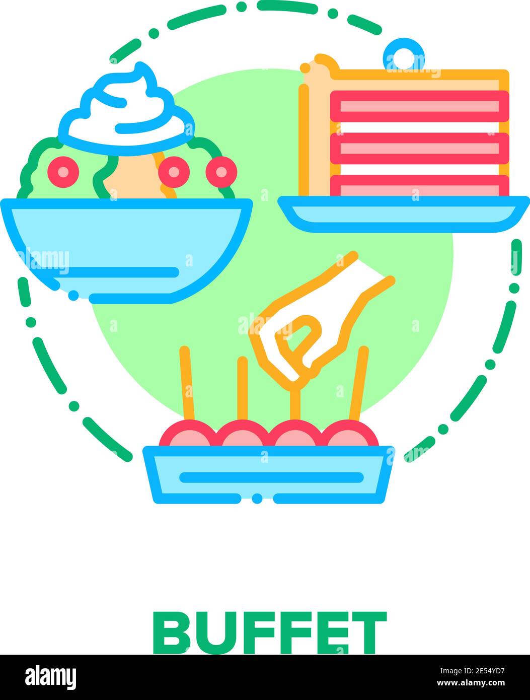 Buffet menu Stock Vector Images - Alamy