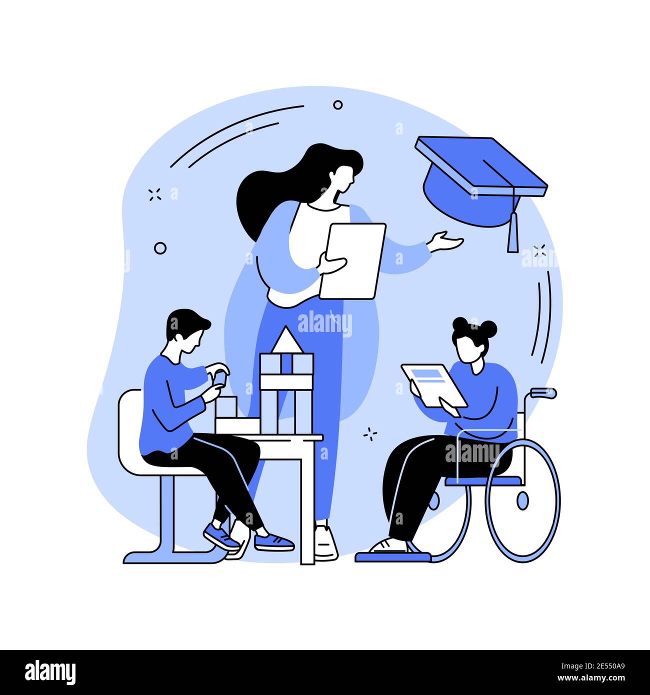 Special education preschool abstract concept vector illustration Stock ...