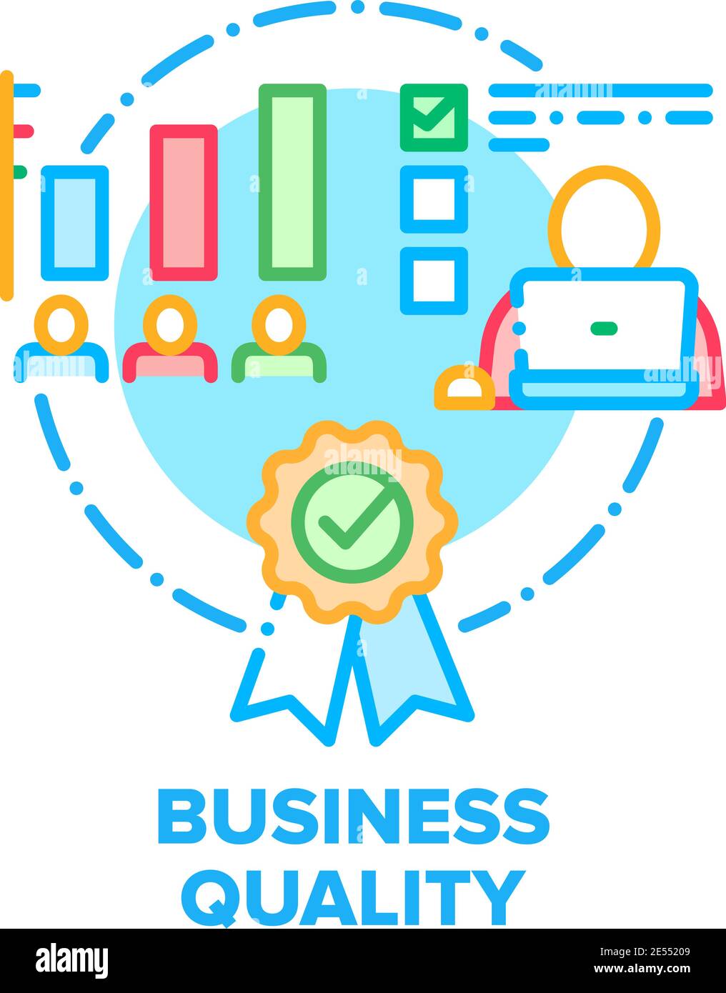 Business Quality Vector Concept Color Illustration Stock Vector Image ... Business Quality Vector Concept Color Illustration Stock Vector Image ...
