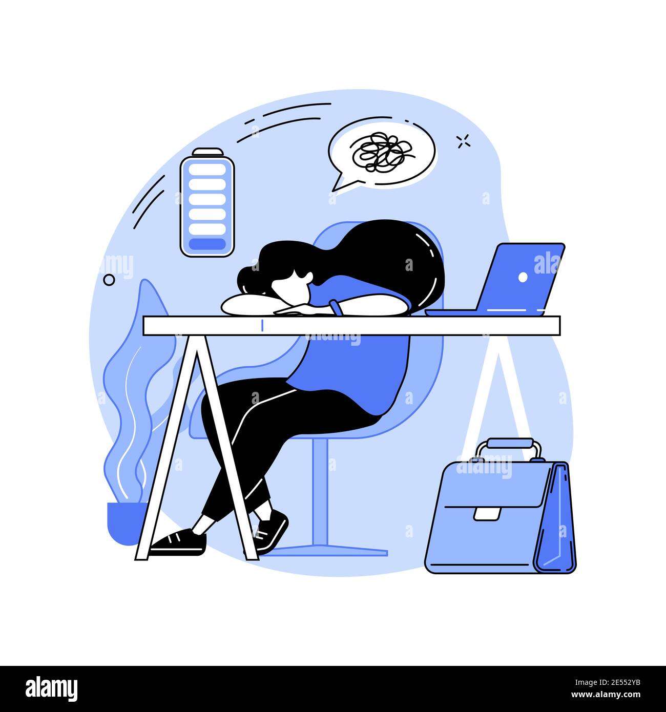 Emotional burnout abstract concept vector illustration Stock Vector ...