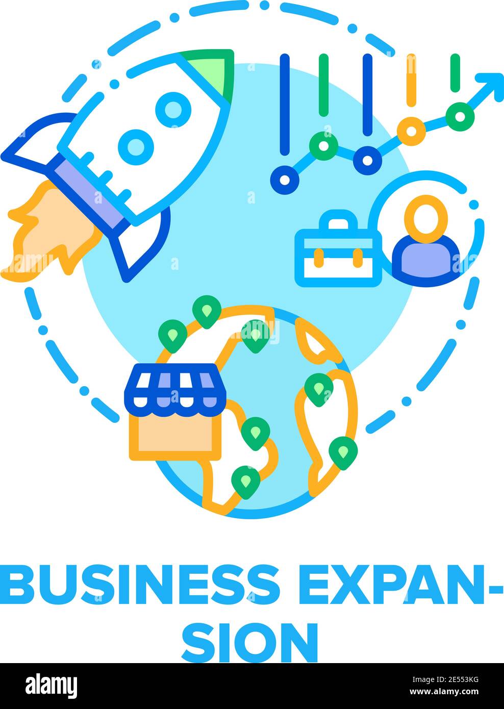 Business Expansion Success Vector Concept Color Stock Vector Image ...