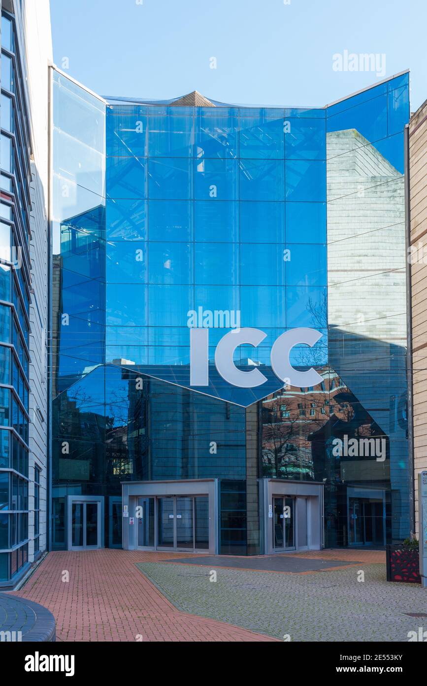Entrance to the International Convention Centre ICC in Birmingham, UK ...
