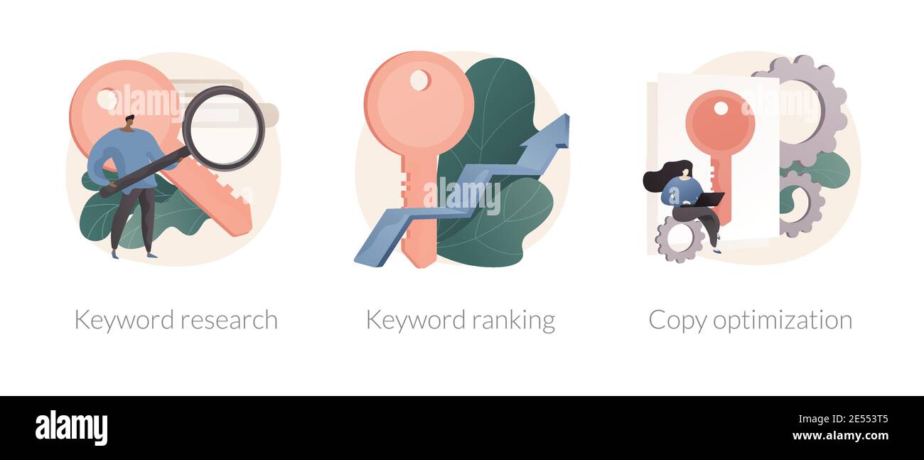 Professional SEO service abstract concept vector illustrations Stock ...