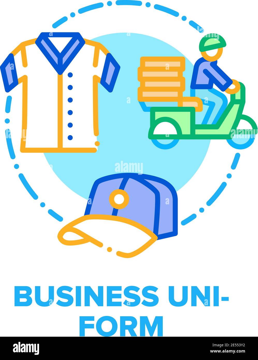 Business Uniform Vector Concept Color Illustration Stock Vector Image ...