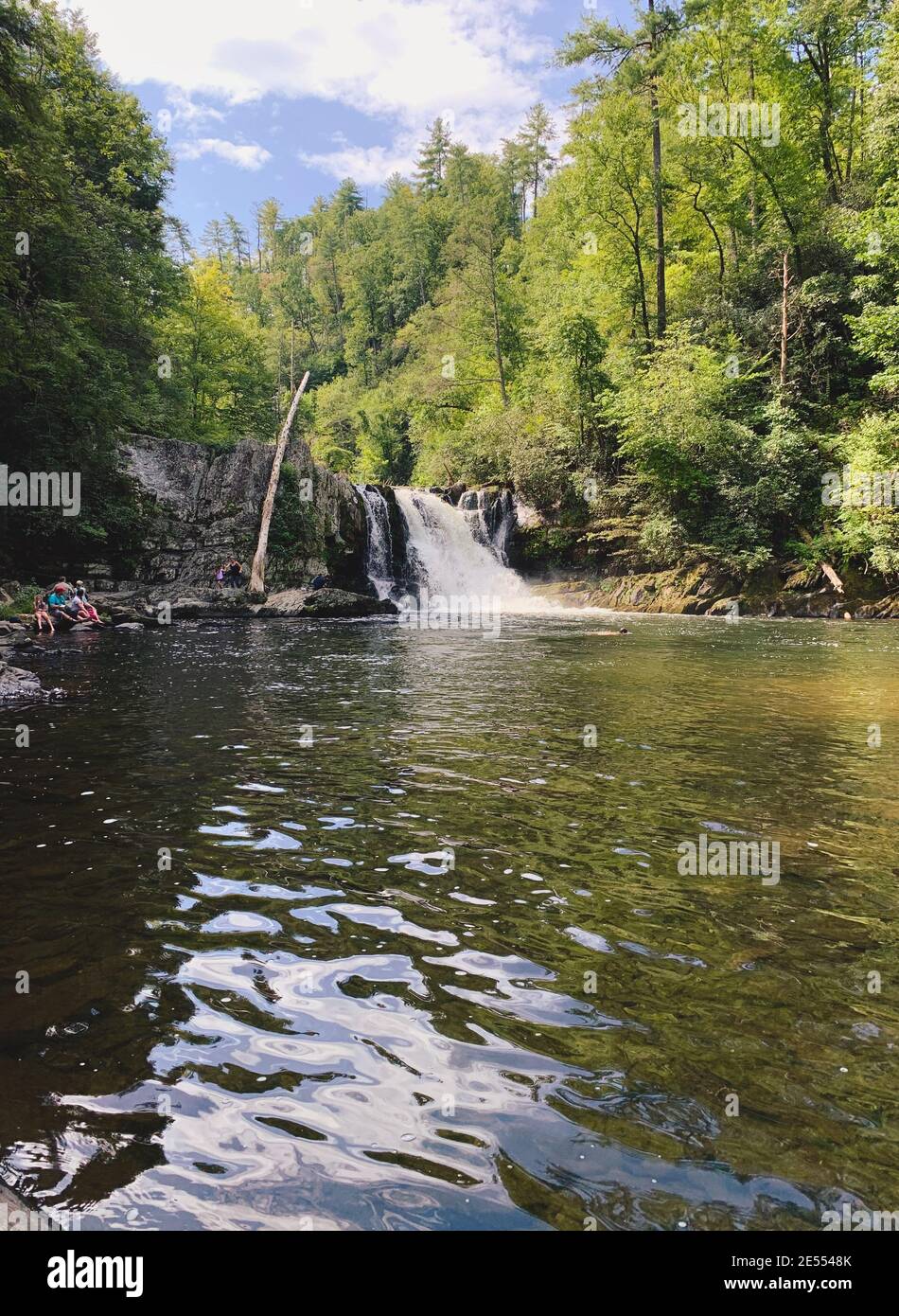 Waterfall rocks trees sky outdoors hi-res stock photography and images ...