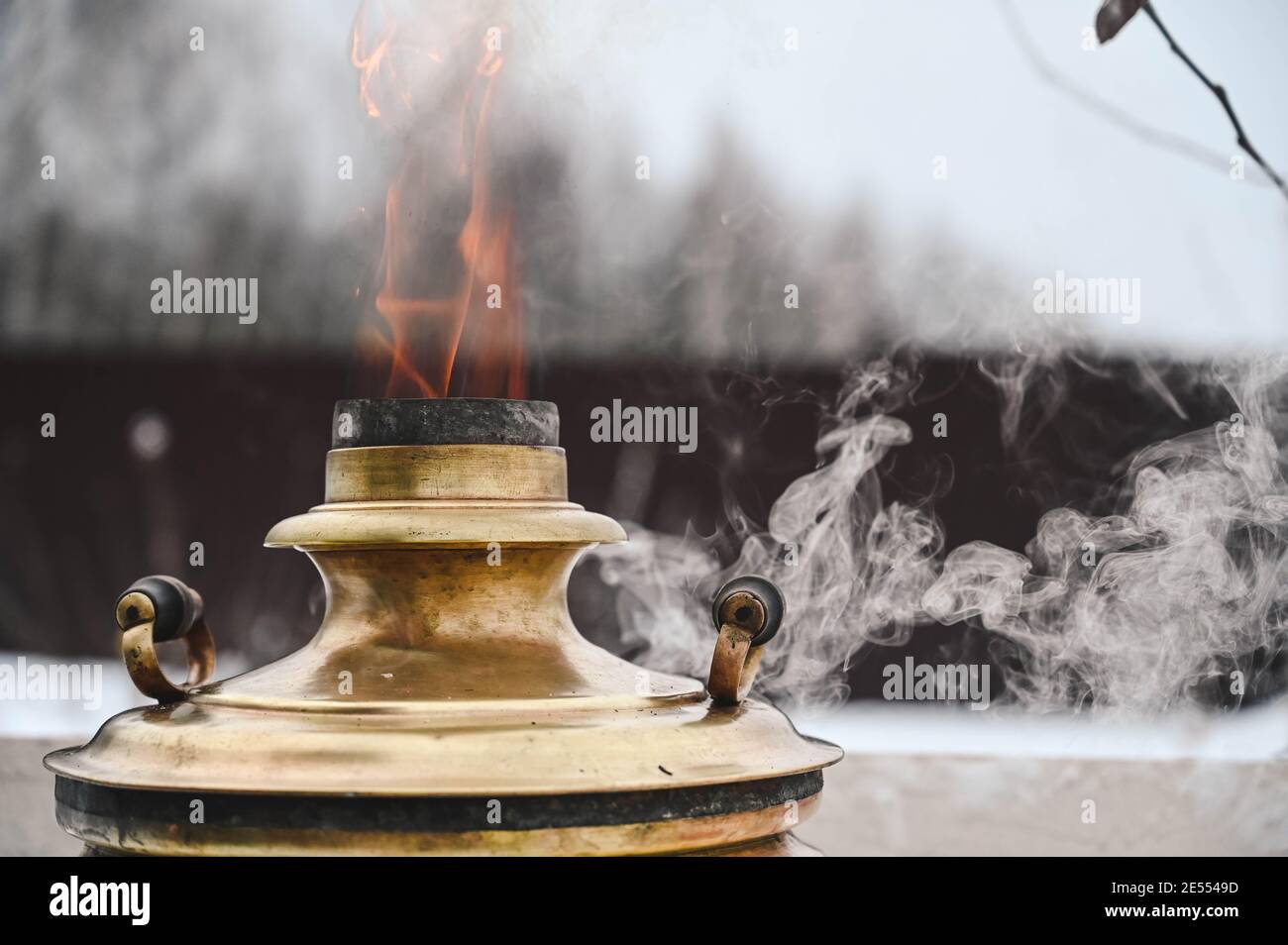 Heating samovar hi-res stock photography and images - Alamy