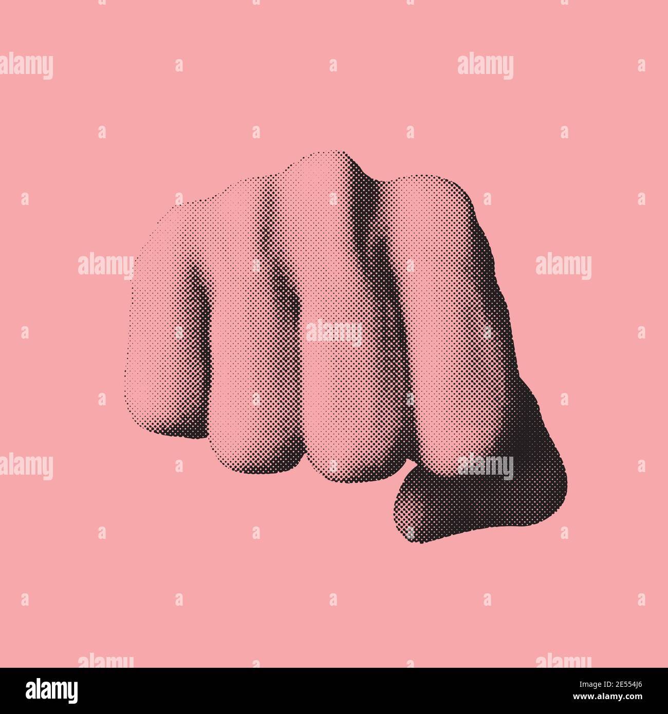 Abstract hand gesture vector shape illustration with pointing forward ...