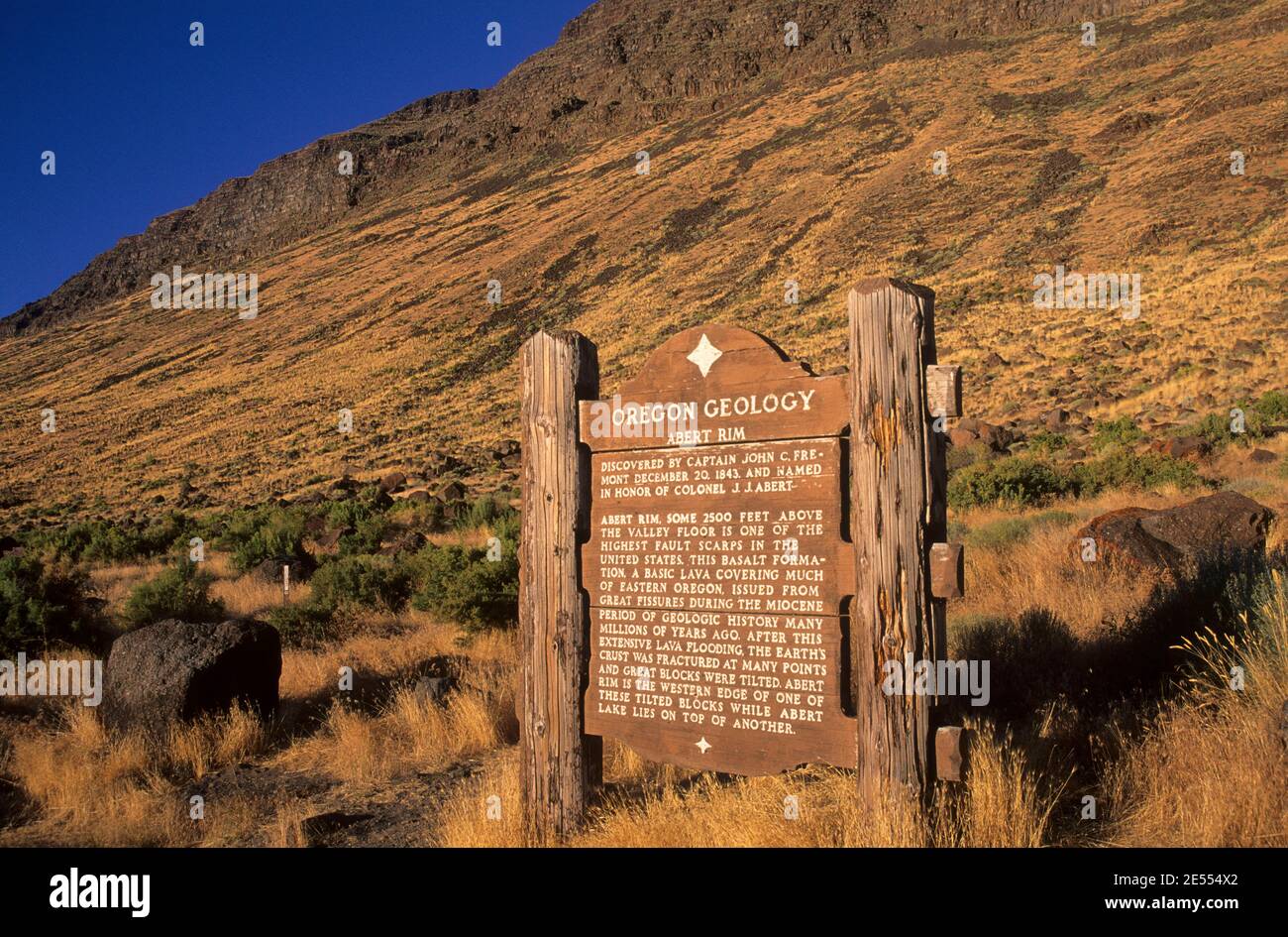 Geologic interpretive board below Abert Rim, Lakeview District Bureau ...