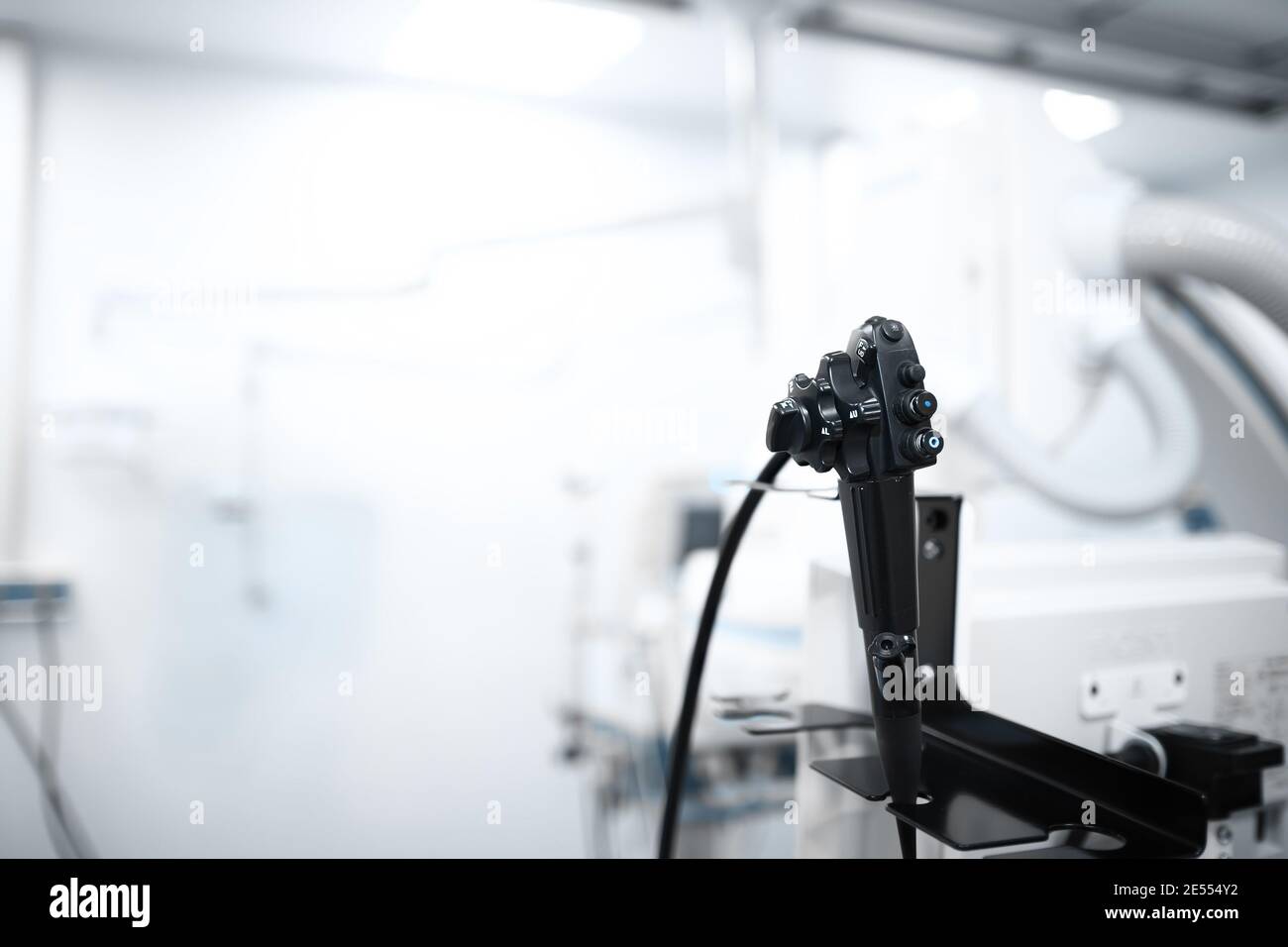 The bronchoscope is ready for operation and is located in a modern ...