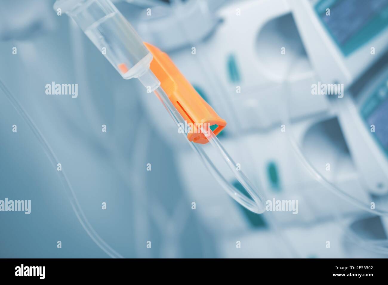 Medical drip device in the hospital room Stock Photo - Alamy