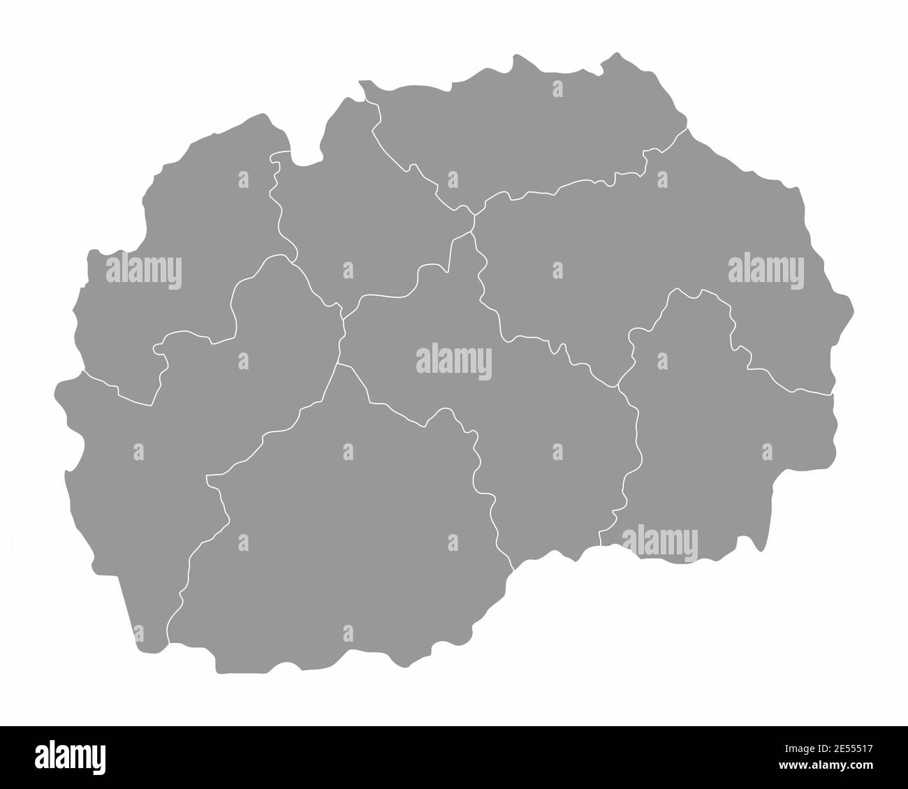 North Macedonia regions map Stock Vector Image & Art - Alamy