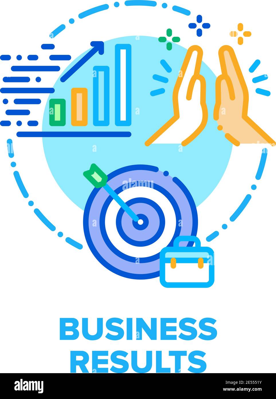 Business Result Vector Concept Color Illustration Stock Vector Image ...