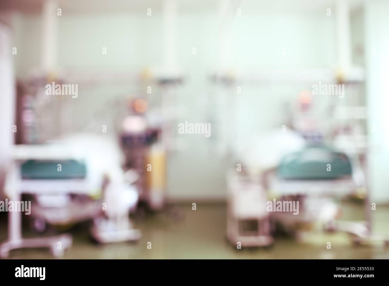 Critical care unit, unfocused background Stock Photo - Alamy