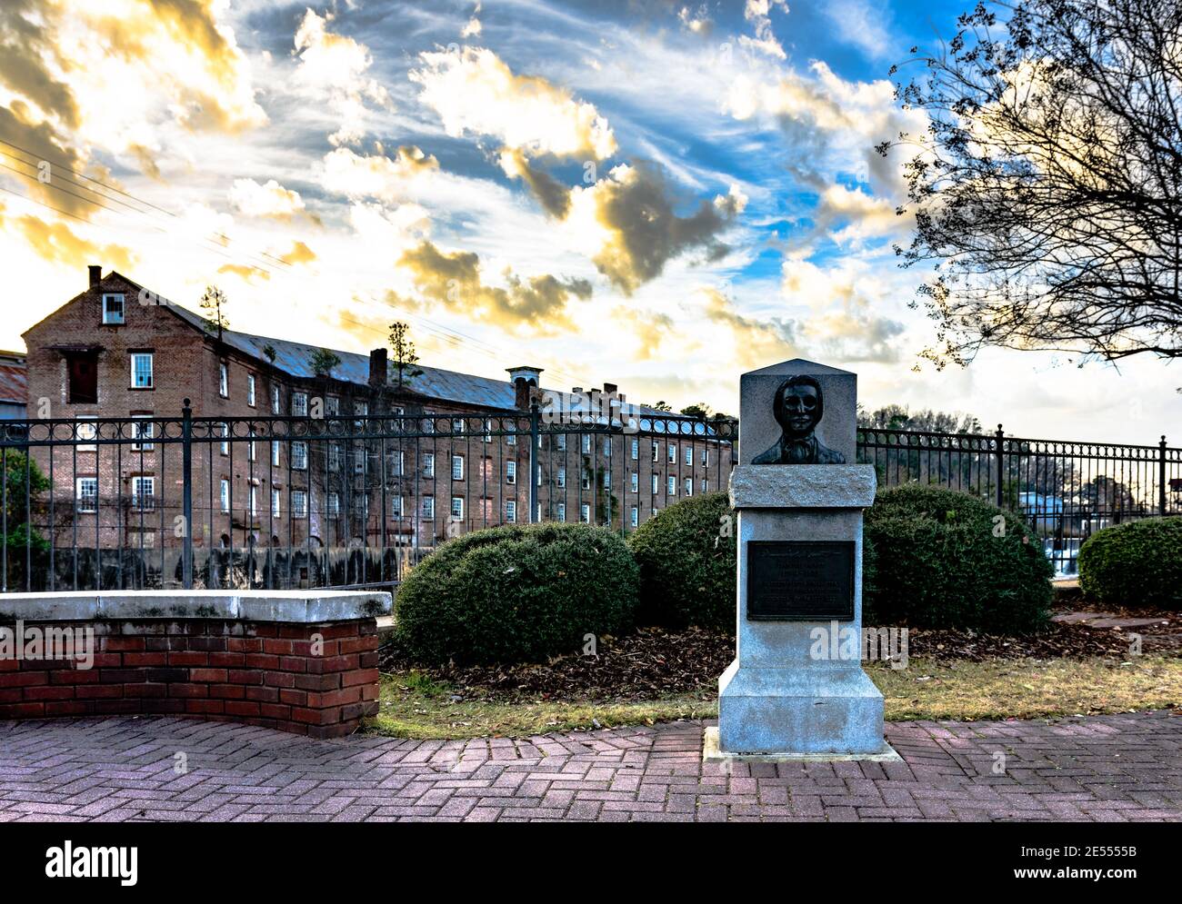 Prattville, Alabama, USA - December 36, 2016: Bust of Daniel Pratt ...