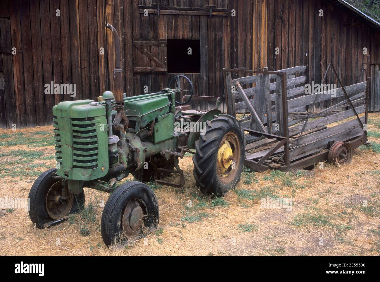 19th Century barn with tractor (oldest barn in Jackson County ...