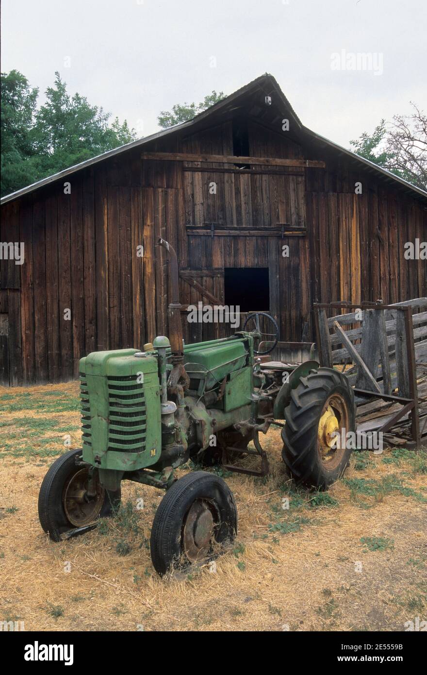 19th Century barn with tractor (oldest barn in Jackson County ...