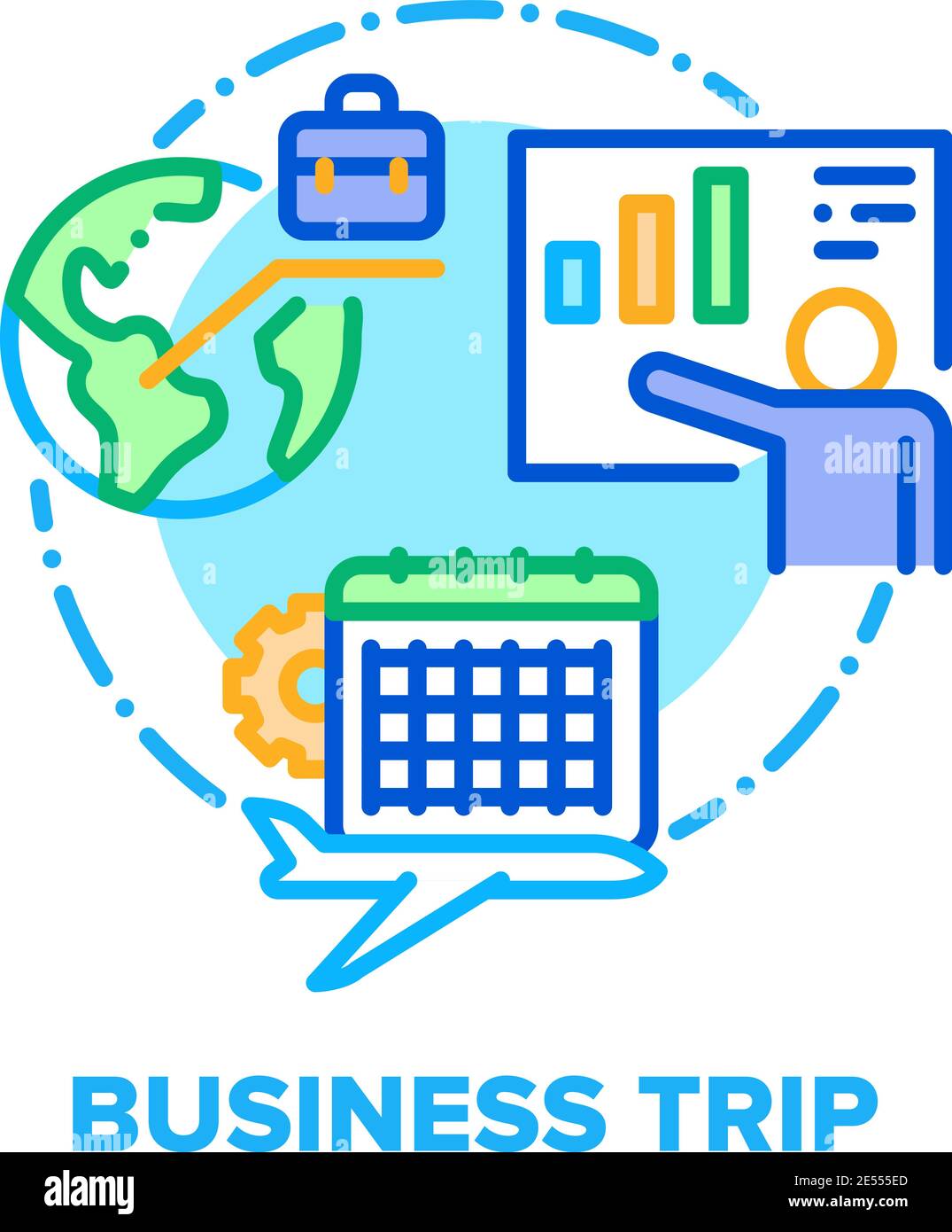 Business Trip Vector Concept Color Illustration Stock Vector Image ...