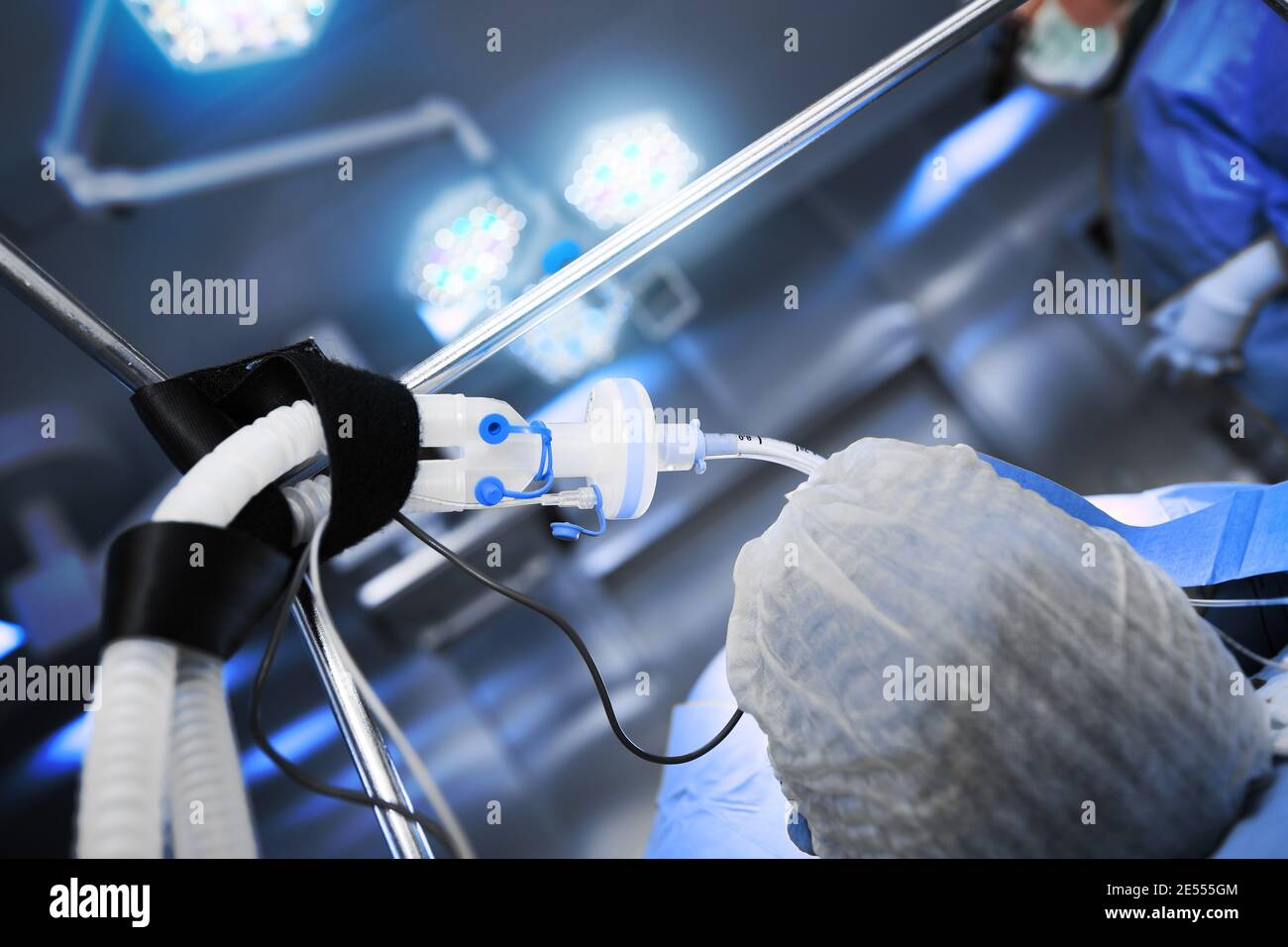 Patient on the operating table ready for surgical treatment Stock Photo ...