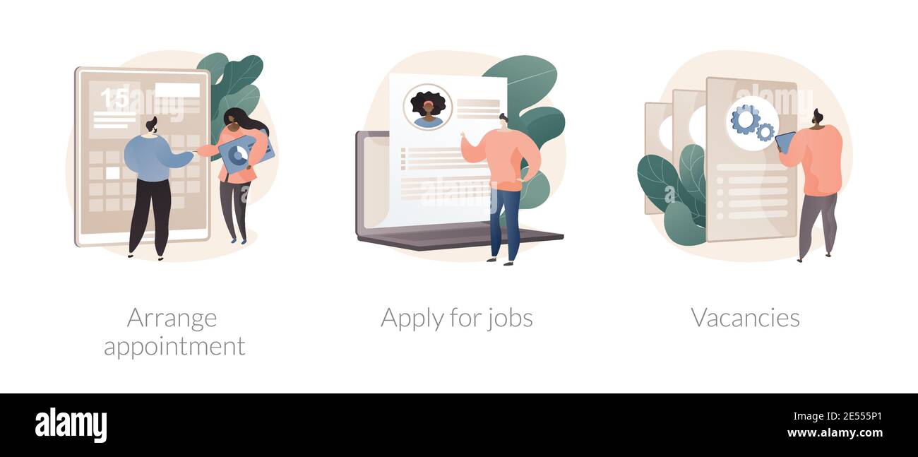 HR service abstract concept vector illustrations Stock Vector Image ...