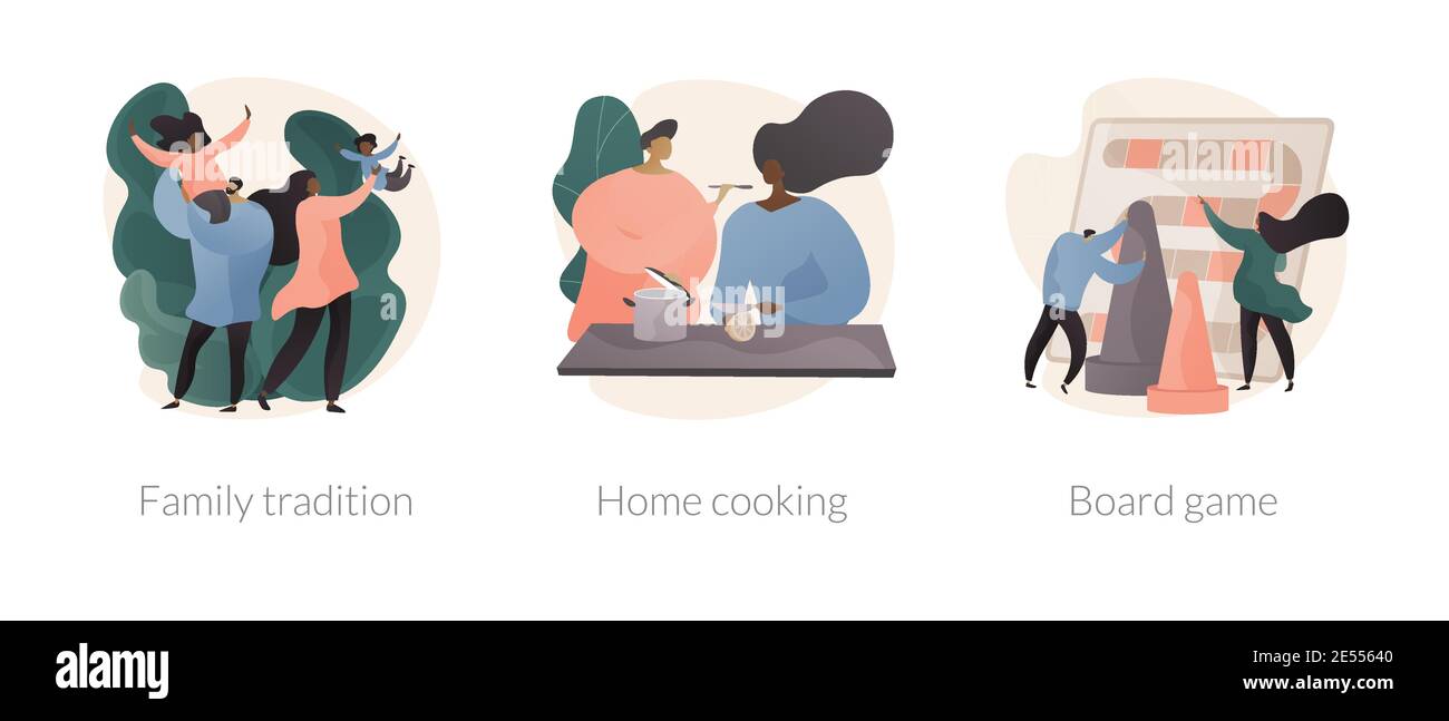 Gathering together abstract concept vector illustrations Stock Vector ...