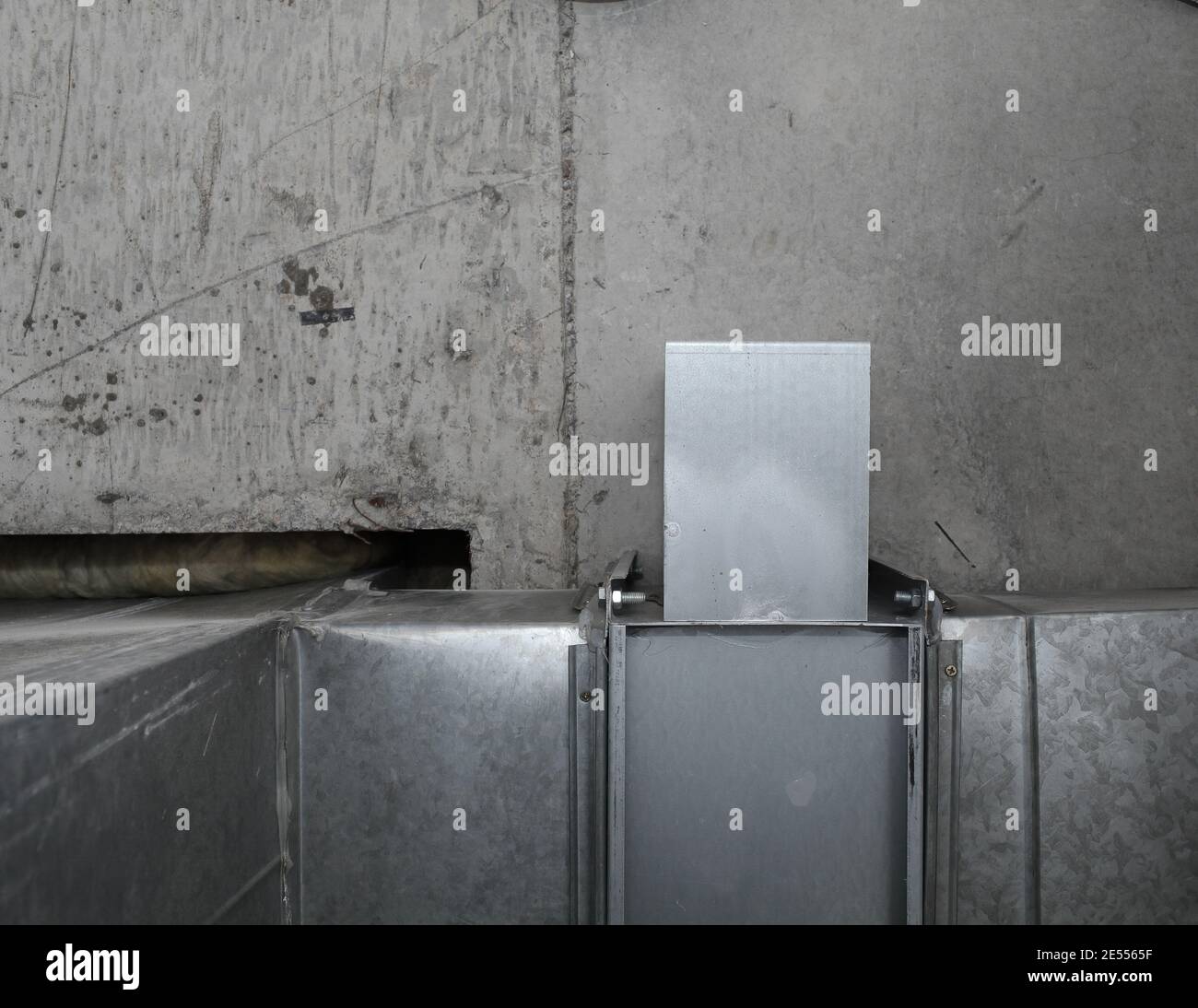 Ventilation shaft on the background of a concrete structure Stock Photo ...