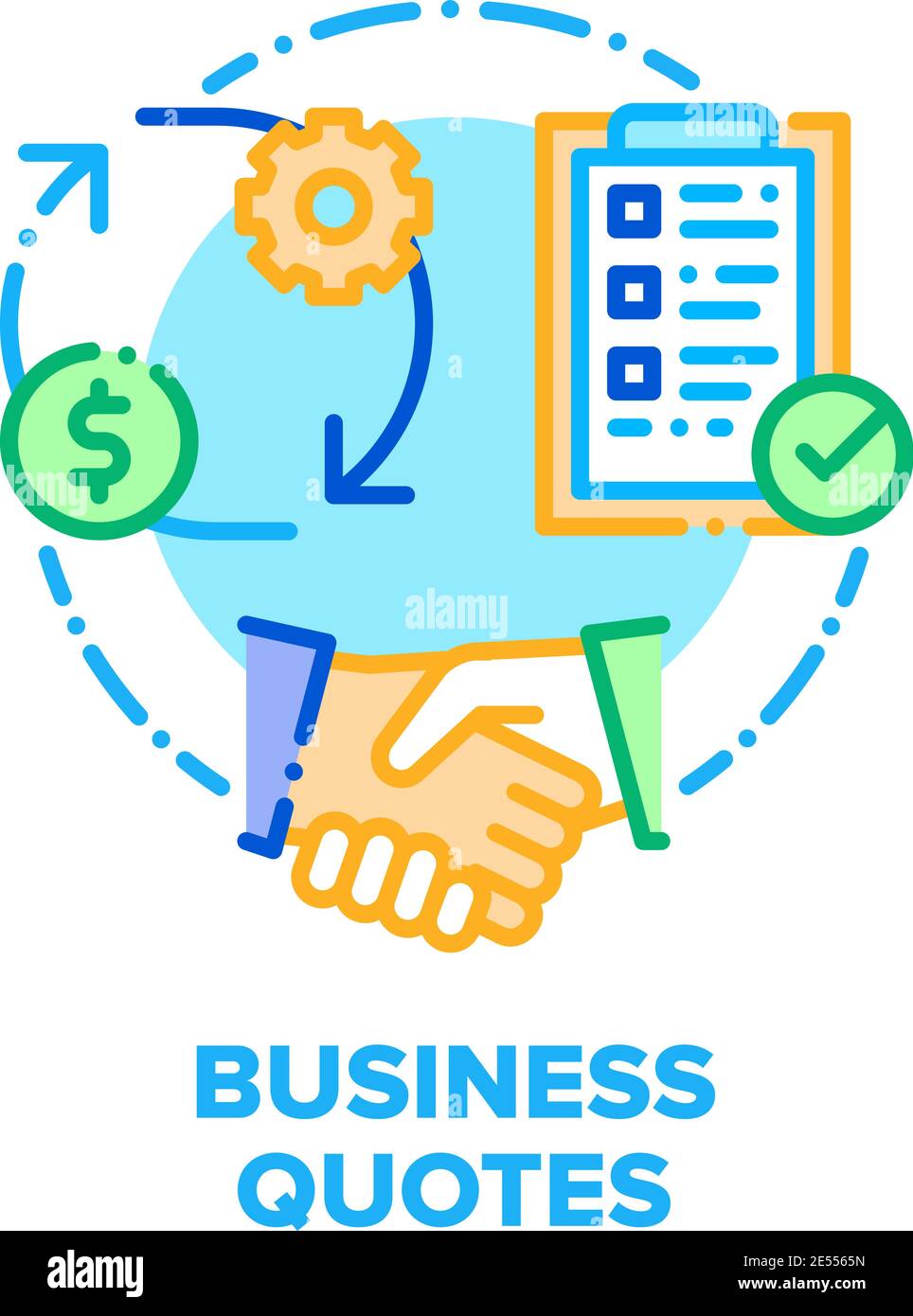 Business Quotes Vector Concept Color Illustration Stock Vector Image ...