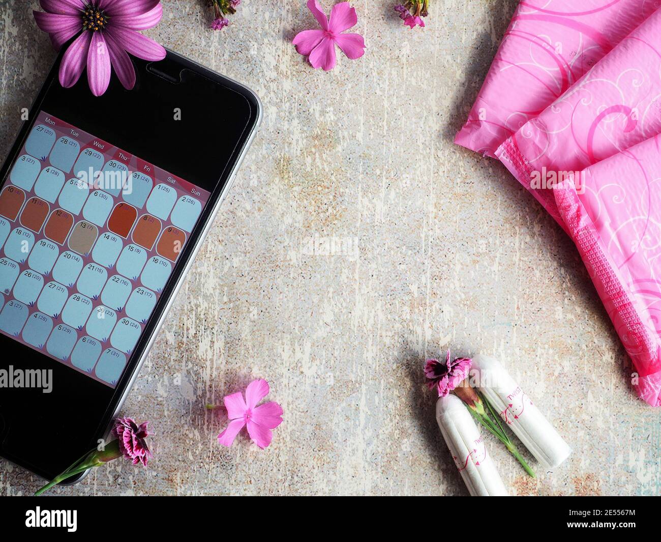 Sanitary pads and tampons hi-res stock photography and images - Alamy