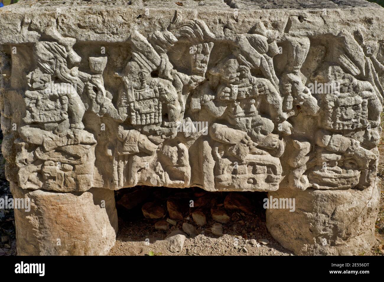 Copan, Honduras, Central America: antique relief at temple. Copan is an archaeological site of ...