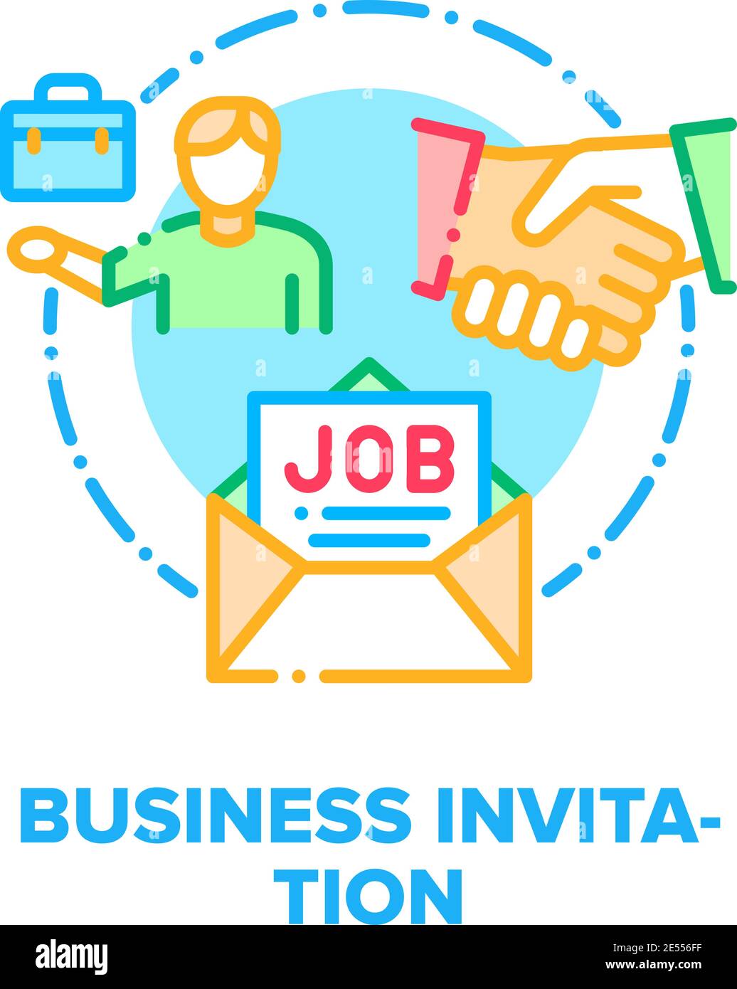 Business Invitation To Job Vector Concept Color Stock Vector Image ...