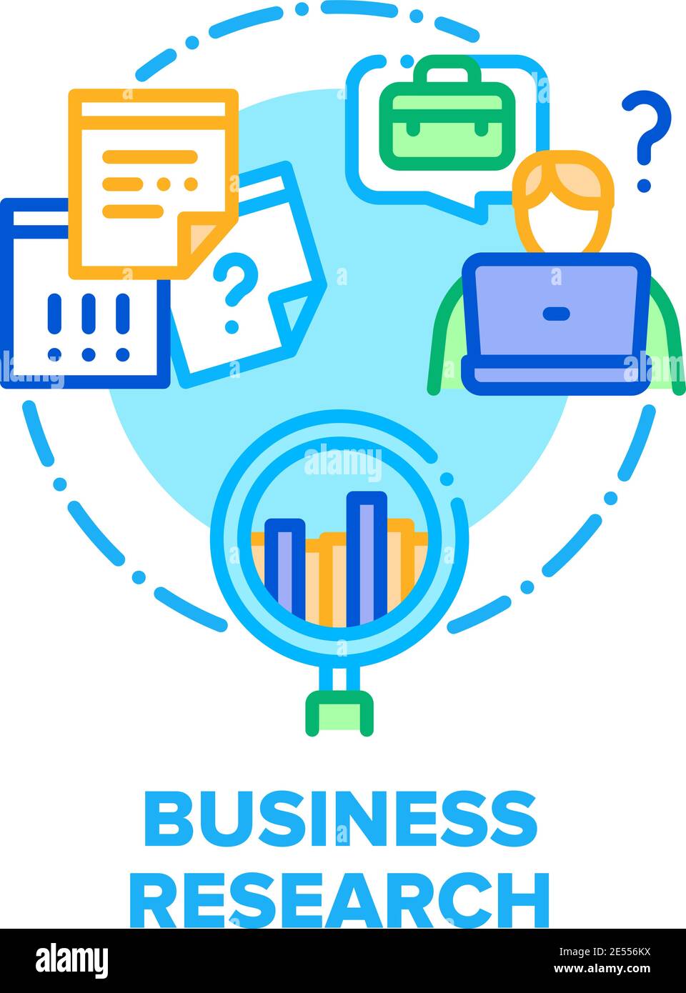 Business Research Analysis Vector Concept Color Stock Vector Image ...