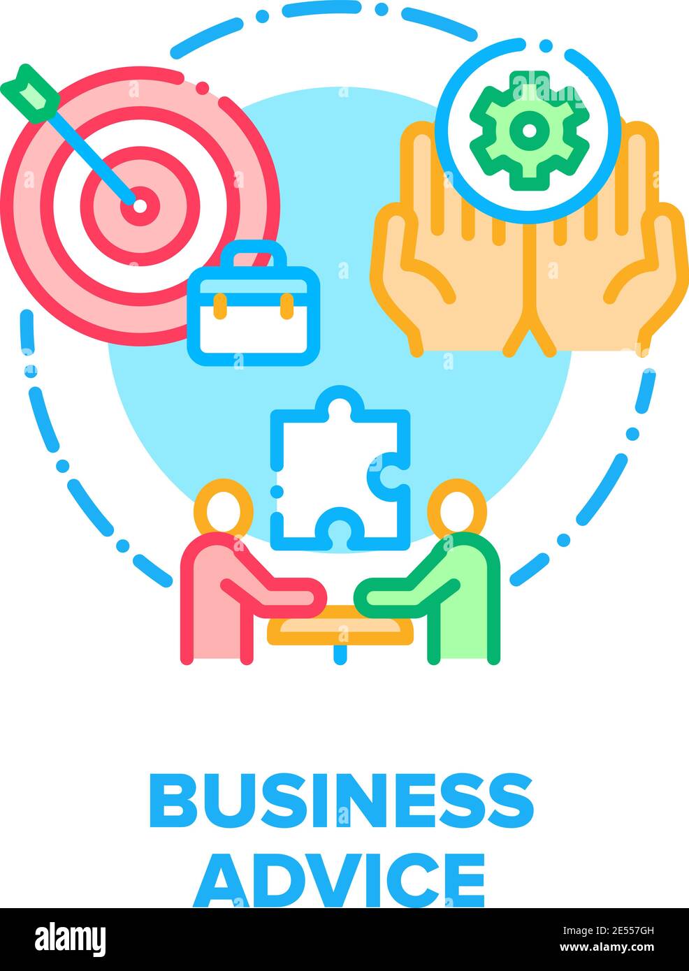 Business Advice Vector Concept Color Illustration Stock Vector Image ...