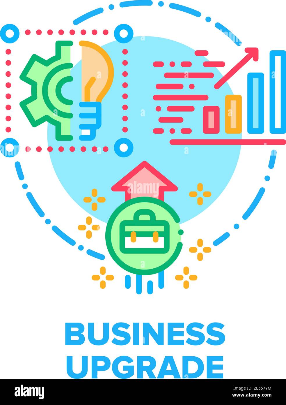 Business Upgrade Vector Concept Color Illustration Stock Vector Image ...