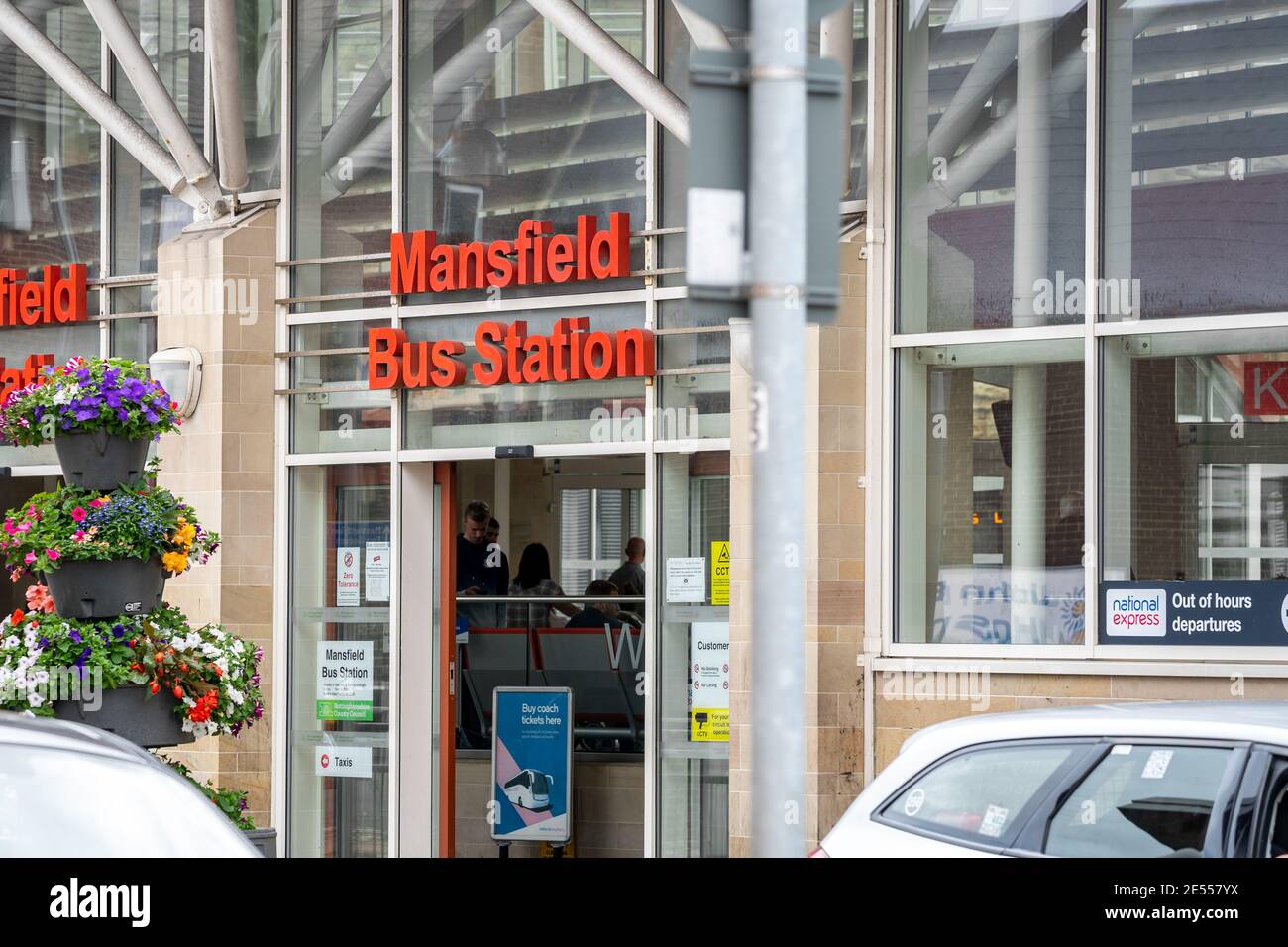 Mansfield town bus station modern building transport hub single decker ...