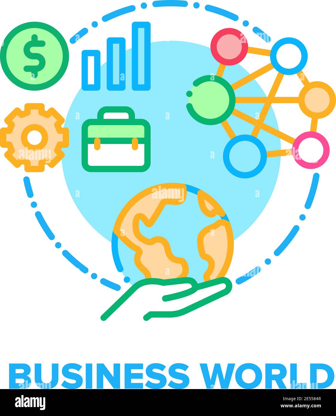 Business World Vector Concept Color Illustration Stock Vector Image ...