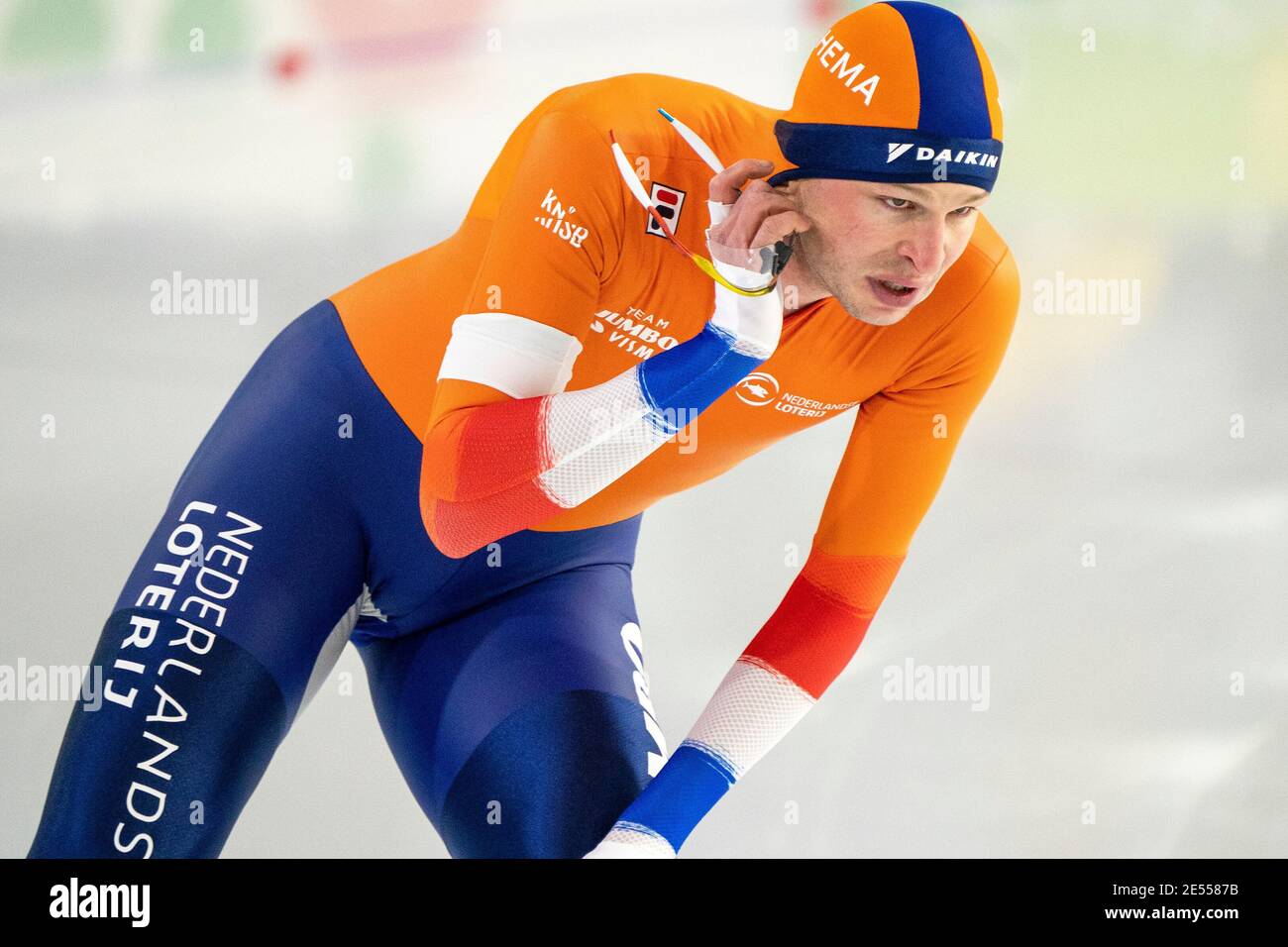 HEERENVEEN, THE NETHERLANDS - JANUARY 24: Sven Kramer from the ...