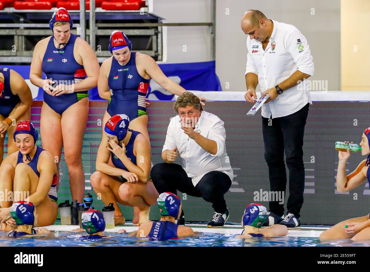 TRIESTE, ITALY - JANUARY 24: Dorottya Szilagyi of Hungary , Brigitte ...