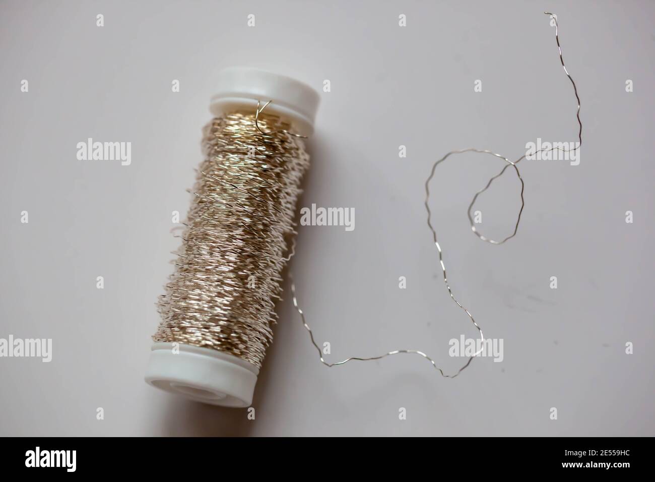 Coil of silver wire hi-res stock photography and images - Alamy