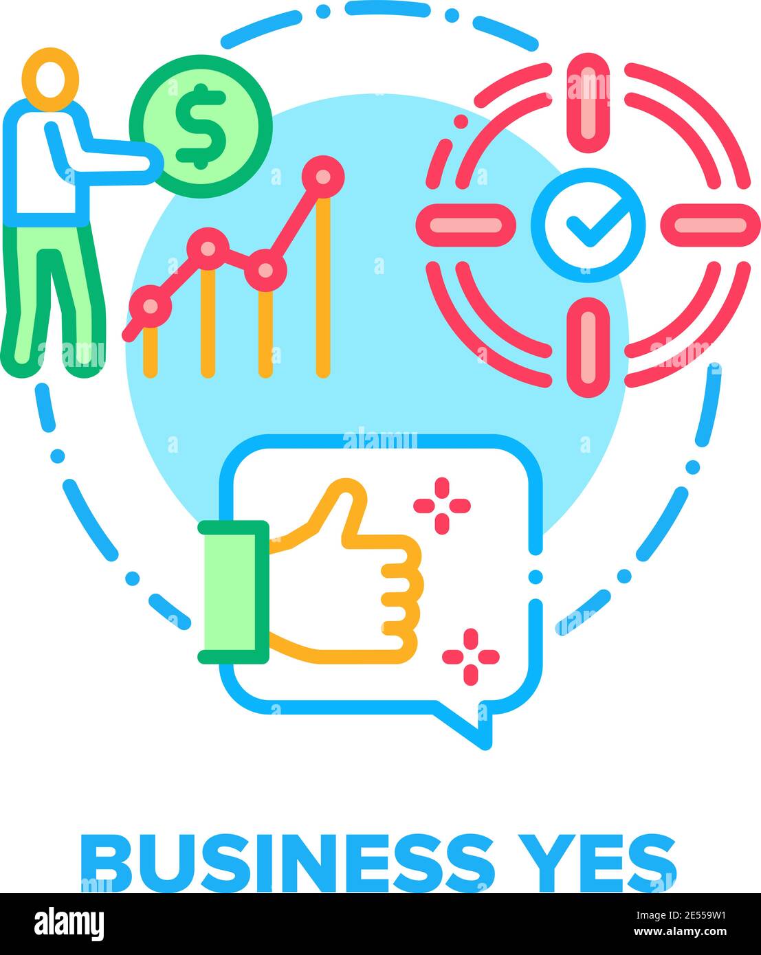 Business Yes Vector Concept Color Illustration Stock Vector Image & Art ...