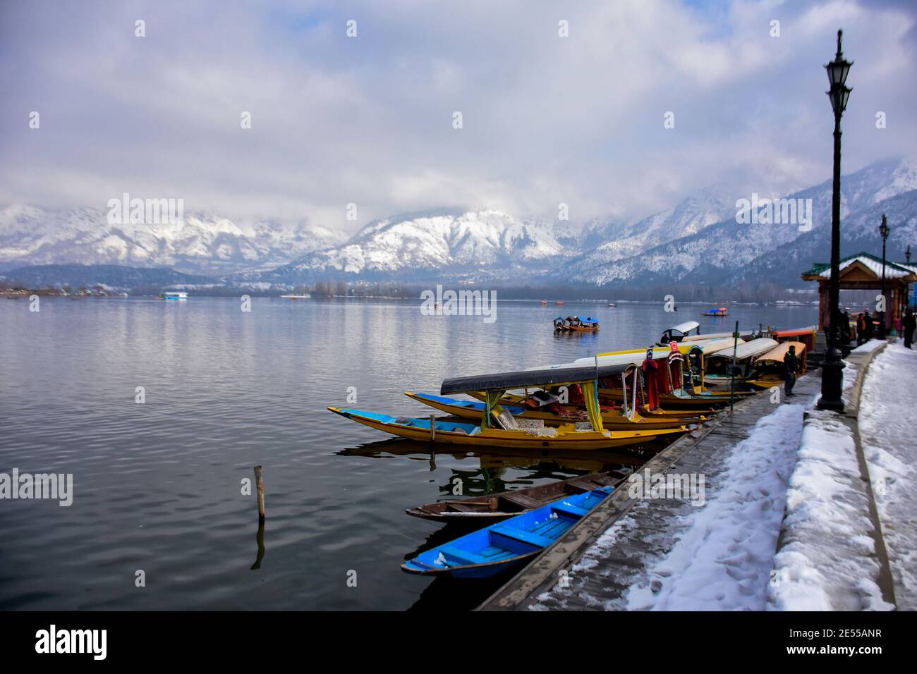 January 24, 2021: Srinagar, Kashmir. 24 January 2021. Scenic views of ...