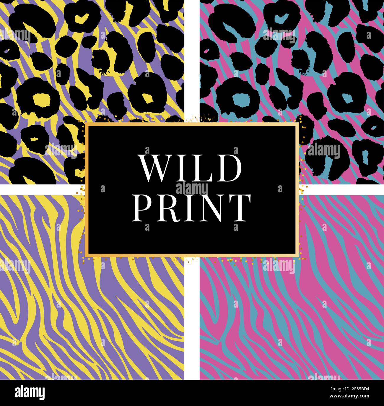 A collection of four different animal print backgrounds. Eps 10 Stock ...